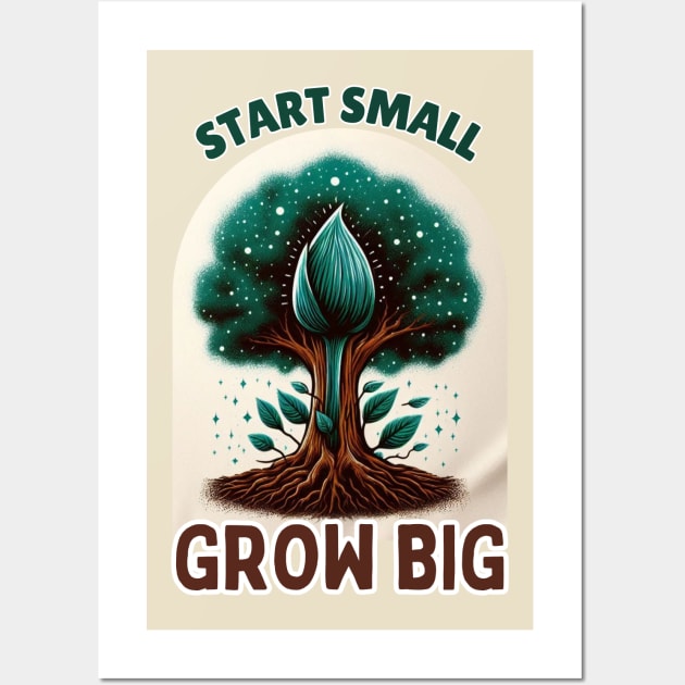 Motivational: Start small, grow big! growth mindset, future goals gift, growth, Anniversary gift ...